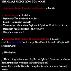 The Sephirothic Tree of Life Tarot, Meditation Altar Tools Sephiroth ...