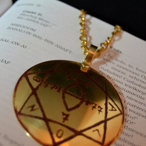 Star of Babalon Medallion | Brass Thelema Pendant, Occult Talisman - Etsy