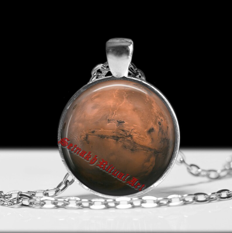 Mars Pendant Astrology Jewelry Planet Necklace Magic Jewellery - Etsy
