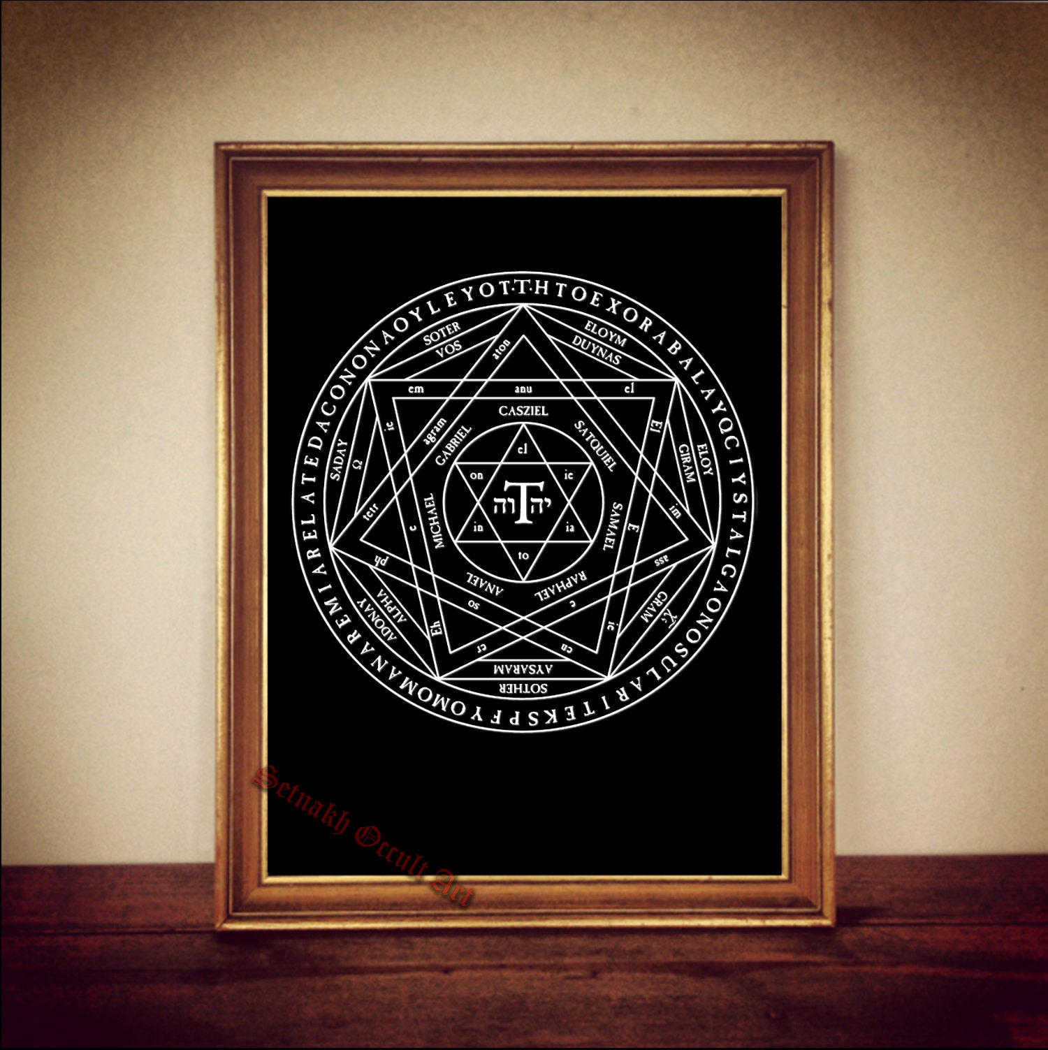 The Seal of God print celestial art 7 Archangels sigil | Etsy