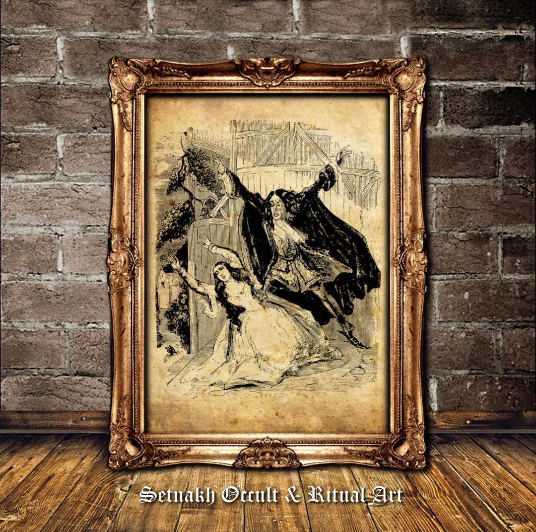 19th Century Varney the Vampire Print Victorian Gothic Horror ...