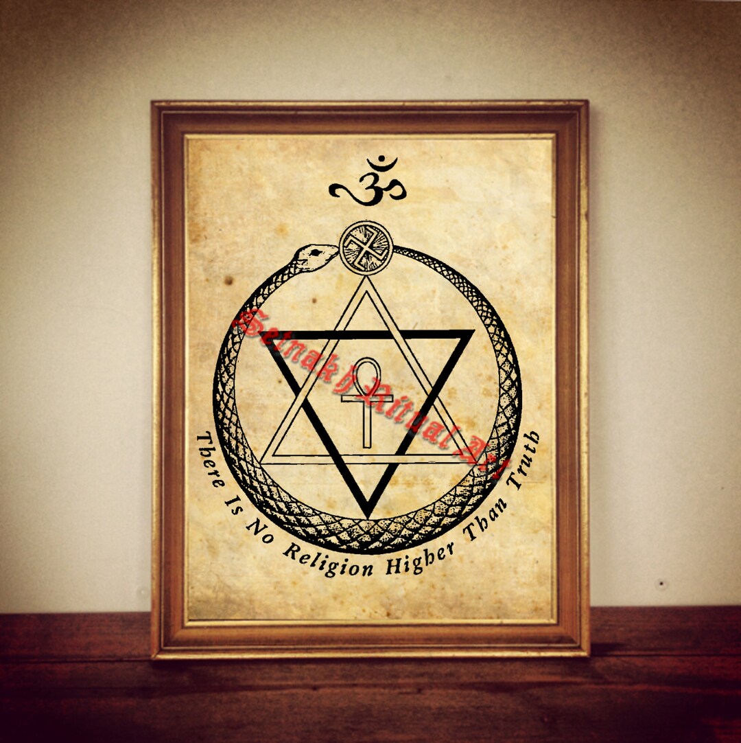 The Seal of the Theosophical Society Print, Occult Poster, Magic ...