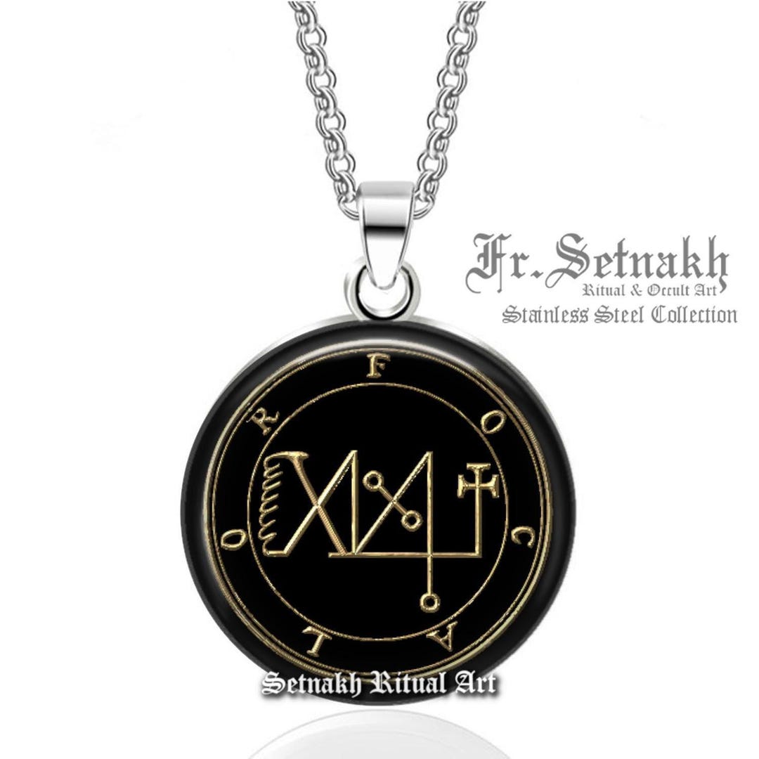 41 FOCALOR / LUCIFUGE Demon Seal Pendant, Goetia Sigil Necklace ...