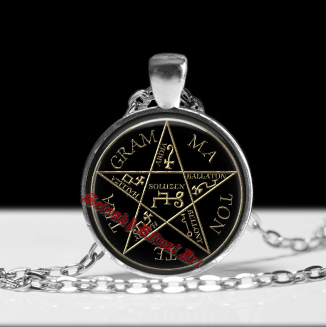 Pentagram of Solomon Necklace, Pentacle Tetragrammaton Pendant ...