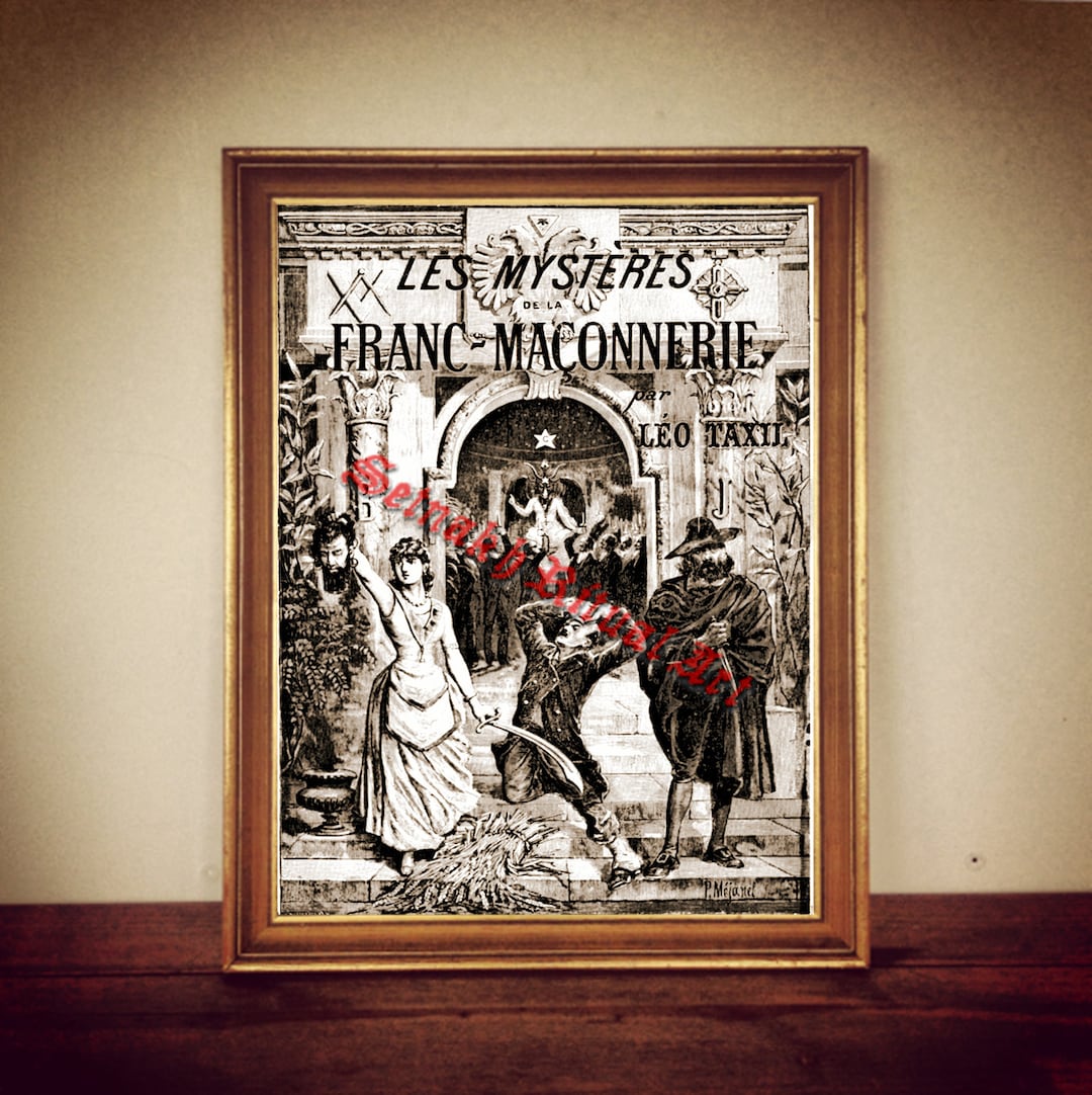 French Freemasonry Print, Masonic Art, Baphomet Illustration, Masons ...