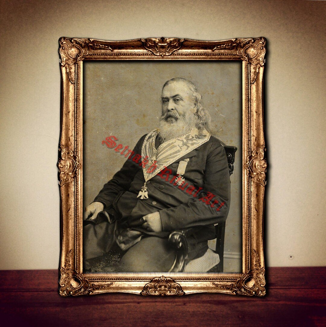 Albert Pike Print, Freemasonry Poster, Freemason, Grand Lodge, Scottish ...