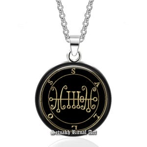 19 SALLOS Demon Seal Pendant, Goetia Sigil Necklace, Lemegeton Jewelry ...