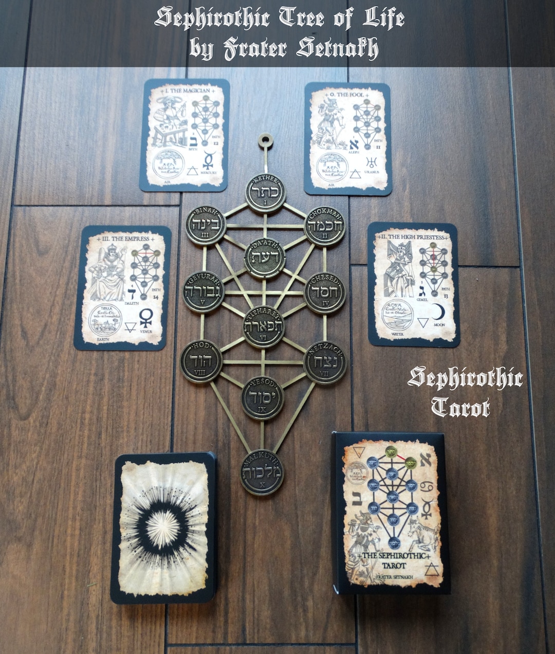 The Sephirothic Tarot Deck of Cards Tree of Life Metal Divination Tool, Sephiroth Art, Occult ...