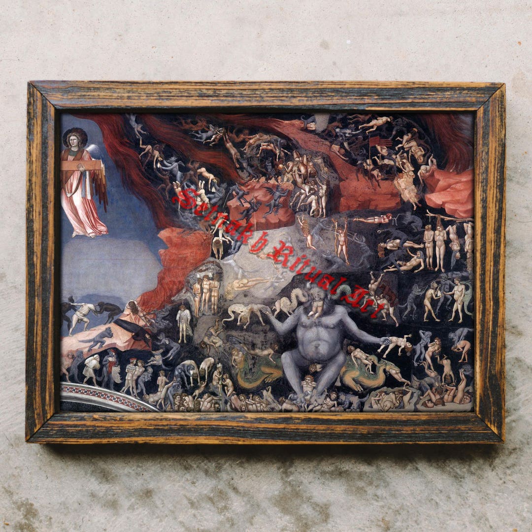 Last Judgment Hell Print – Vintage Occult Gothic Home Decor #496 - Etsy