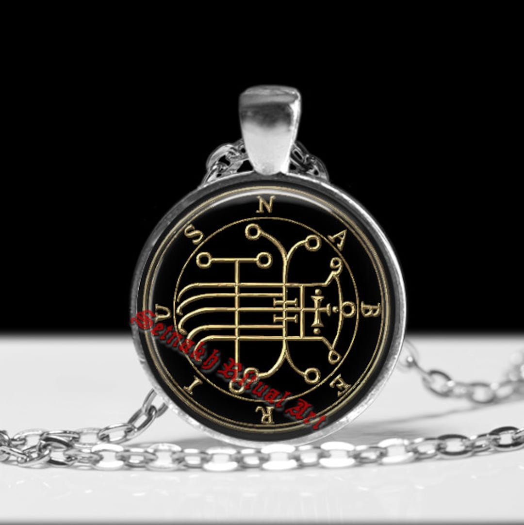 24 NABERIUS Demon Seal Pendant, Goetia Sigil Necklace, Lemegeton ...