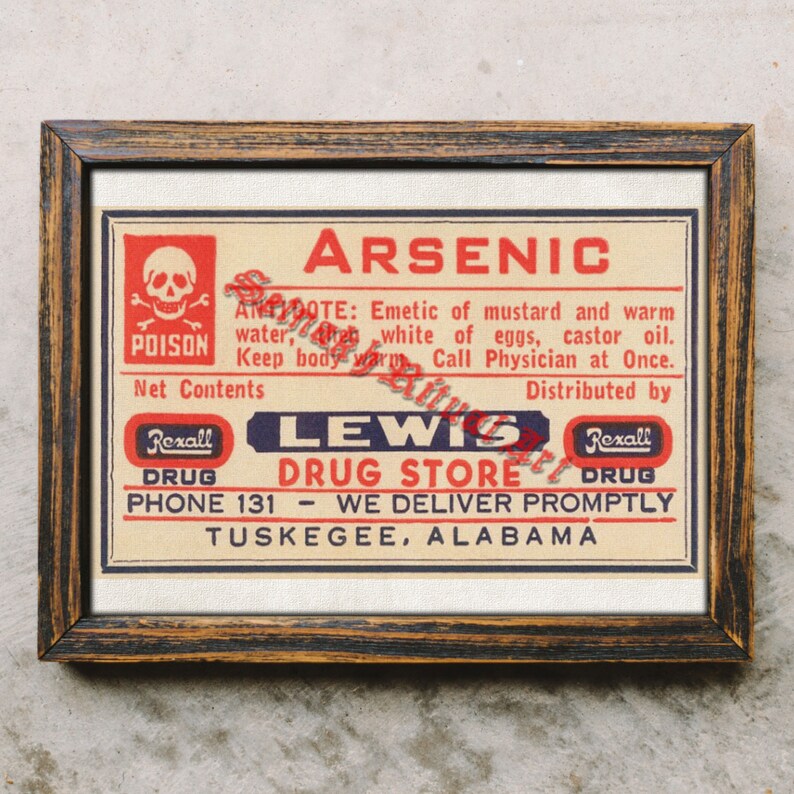Arsenic Label Print Vintage Poison Poster Witchcraft Witch - Etsy