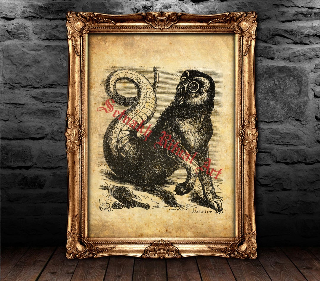 7 AMON Demon Seal Print, Goetia Sigil Poster, Lemegeton Demon Art ...