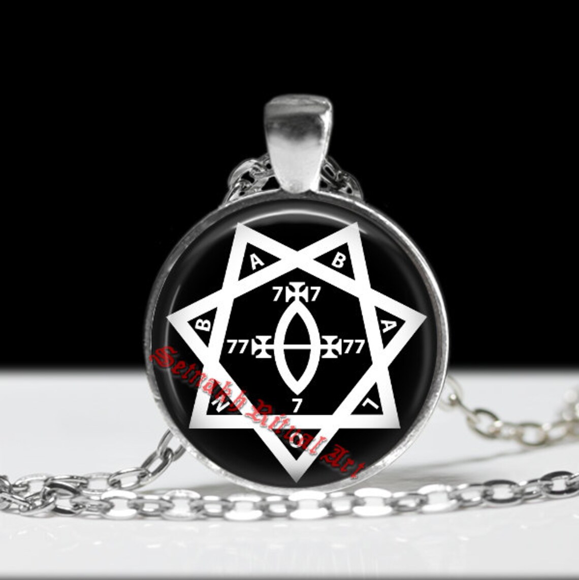 Babalon Seal Pendant Star of Babalon Necklace Scarlet Woman | Etsy