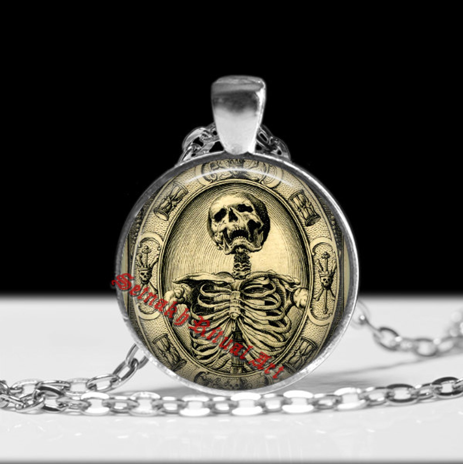 Memento Mori Pendant Skull Jewelry Occult Necklace Magic - Etsy