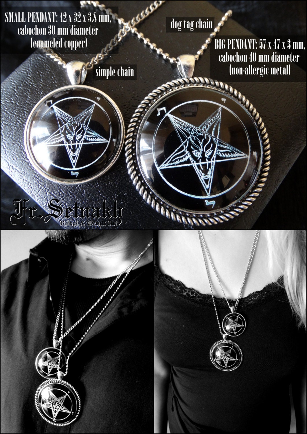 Baphomet Pendant Baphomet Necklace Occult Pendant Occult - Etsy