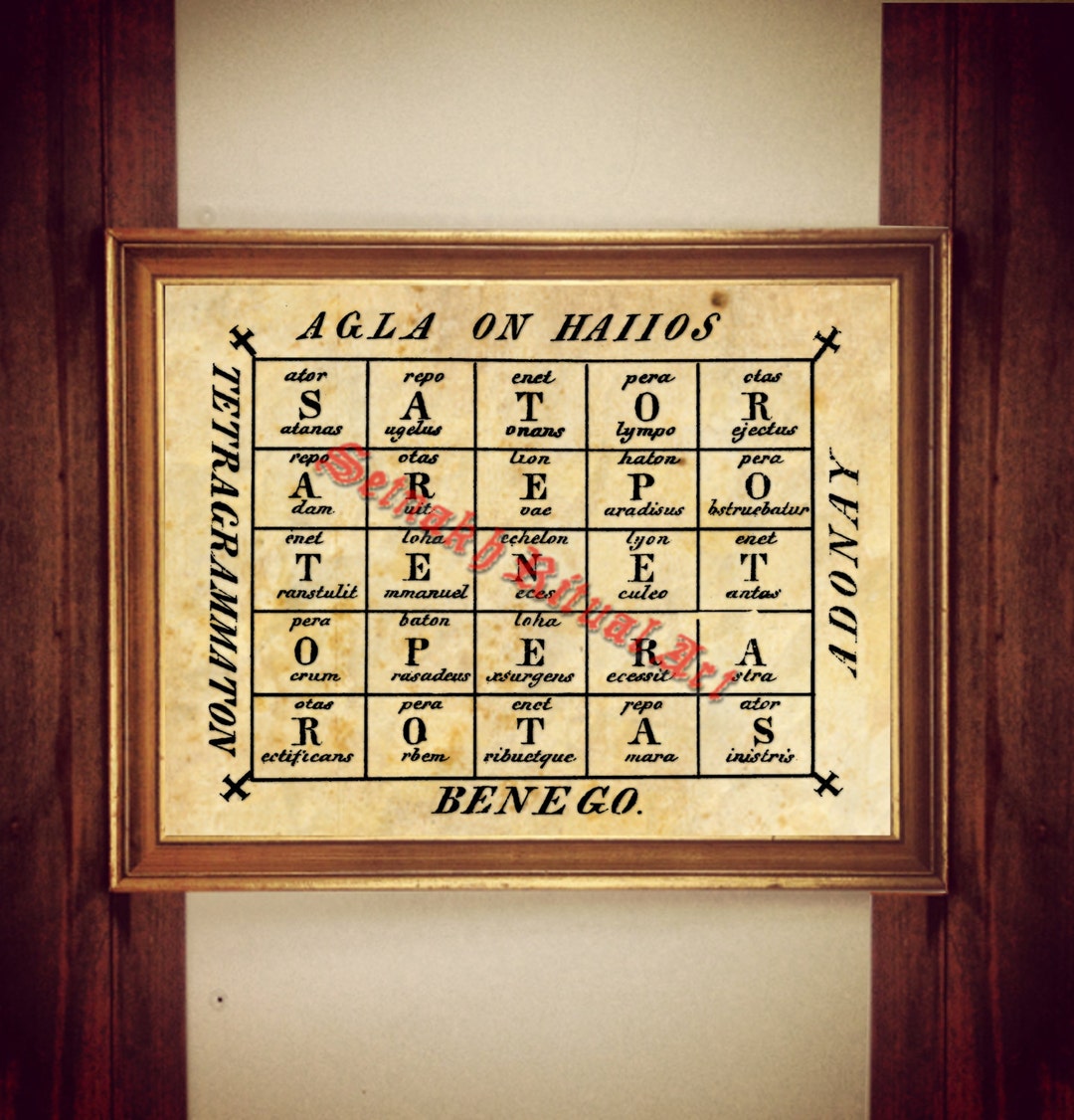 SATOR Square, Occult Print, Magick Art, Mysterious Poster #469 - Etsy