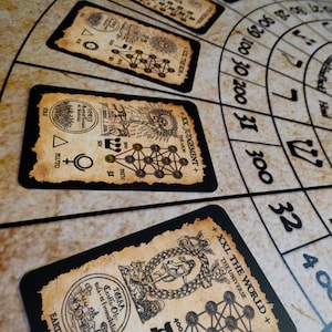 The Sephirothic Tarot - Deck of Cards, Tree of Life, Meditation Mat ...