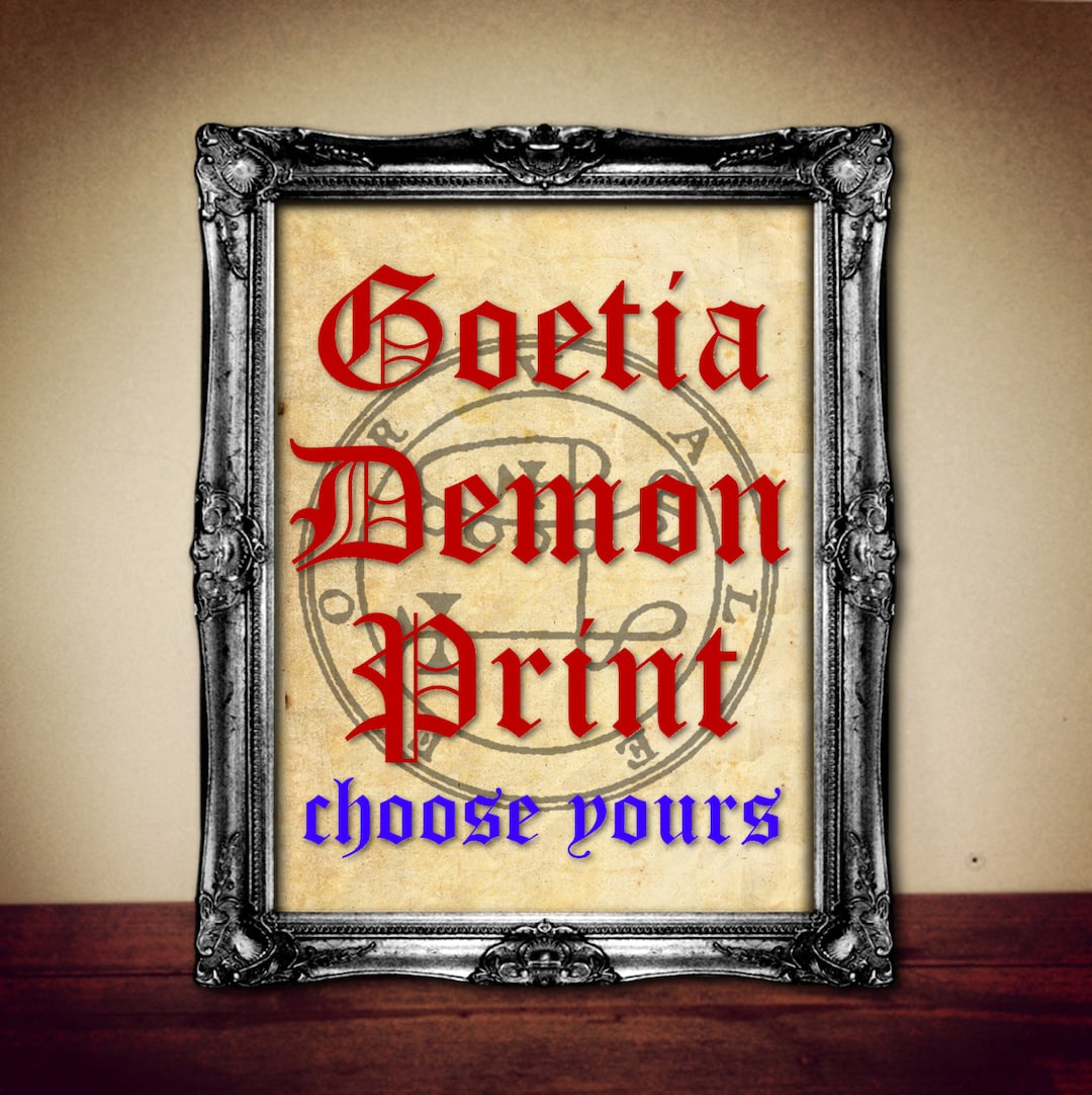 1 of 72 GOETIA DEMON SEAL Print, Goetia Sigil Poster, Lemegeton Demon ...