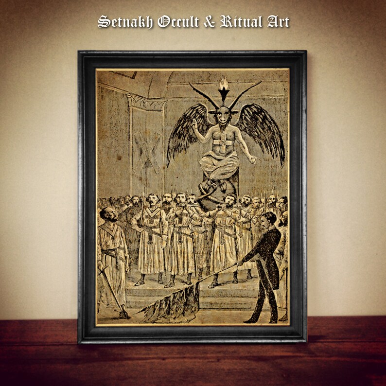 Baphomet & Templars Antique Print Masonic Illustration - Etsy