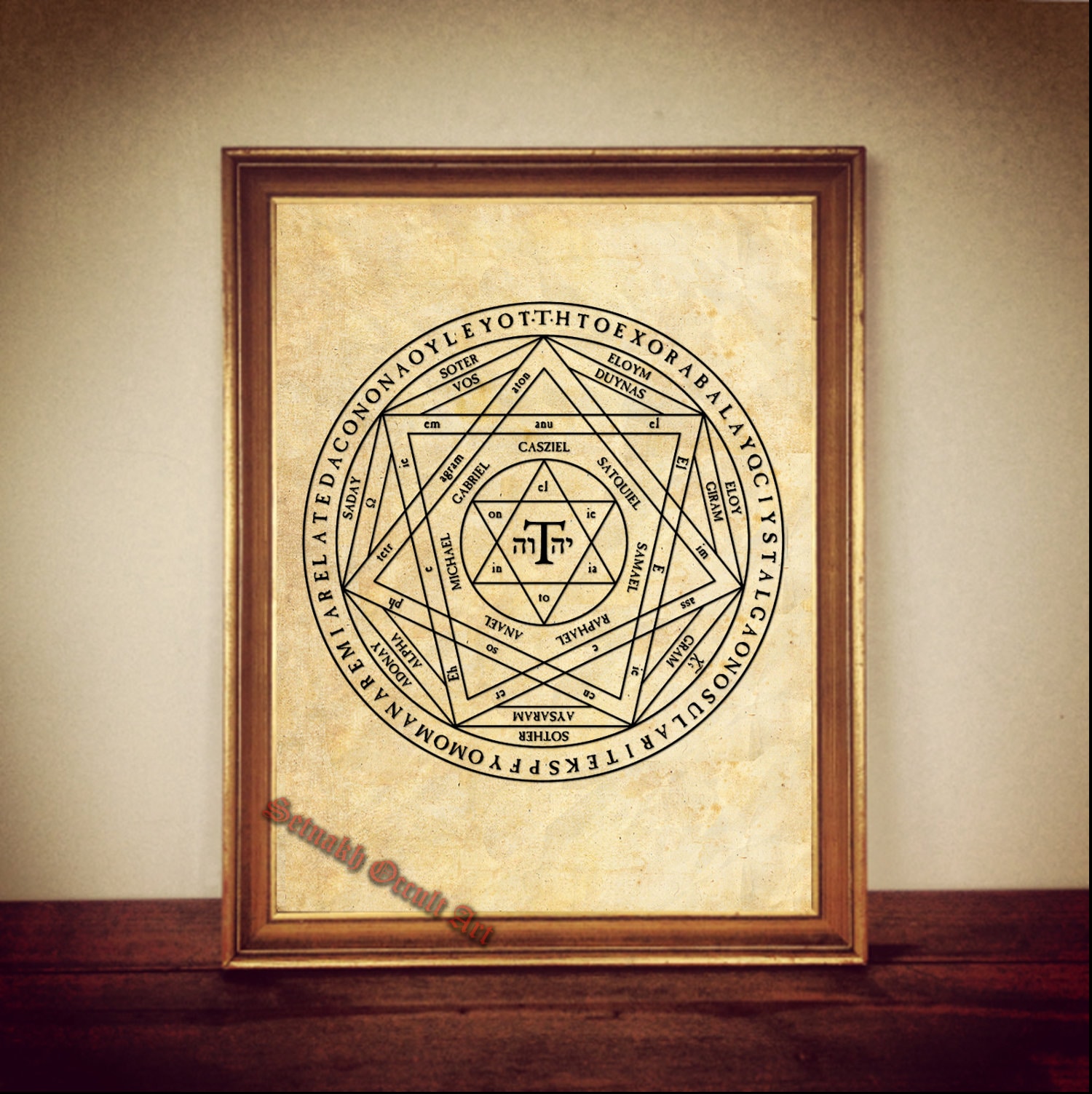 The Seal of God print celestial art 7 Archangels sigil | Etsy