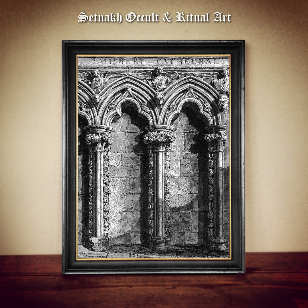 Salisbury Cathedral Church. Part of Old Organ Skreen. Gothic Interior ...