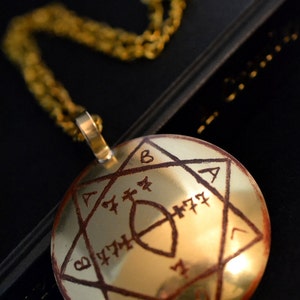Star of Babalon Medallion | Brass Thelema Pendant, Occult Talisman - Etsy