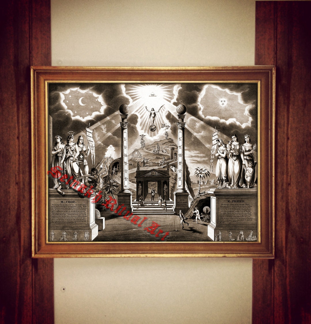 Freemasonry Symbology Print, Gnostic Hermetic Illustration #98 - Etsy