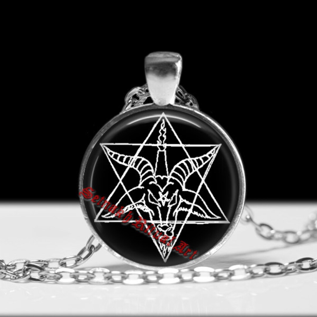 Satanic Goat Pendant, Star of David Necklace, Goat of Mendes Jewelry ...