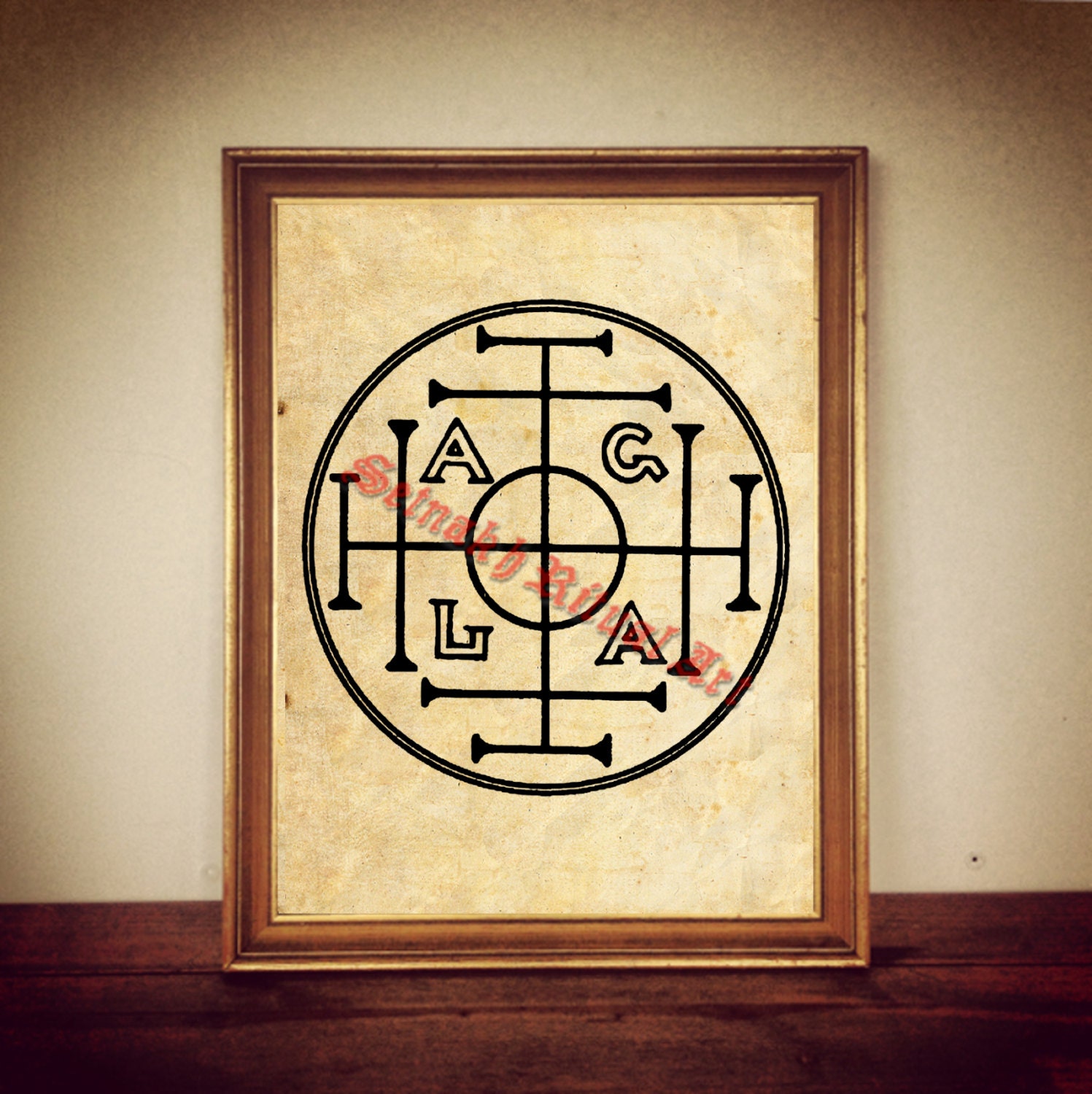 AGLA Art Print Occult Symbol of Luck Gnostic Seal Magic - Etsy UK
