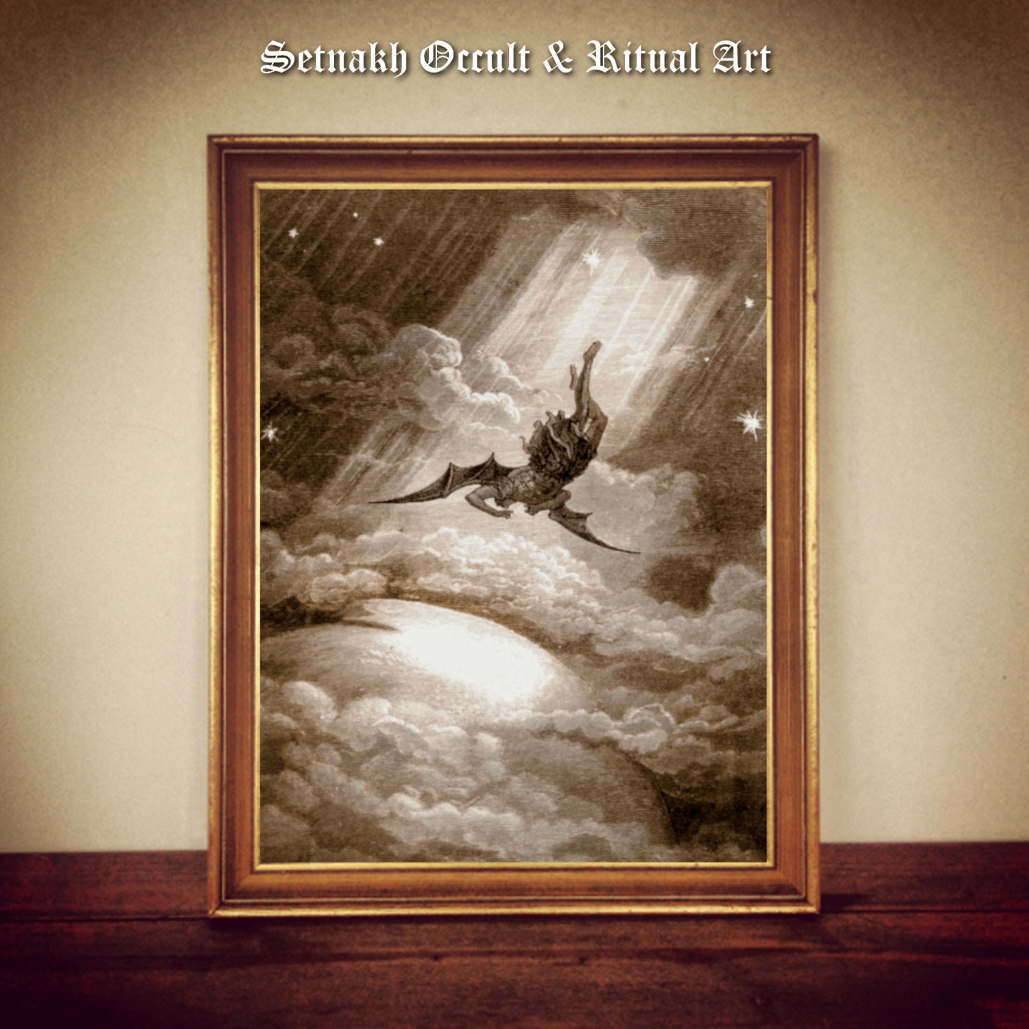 Occult Art lucifer the Fallen Angel Gustav Dore | Etsy