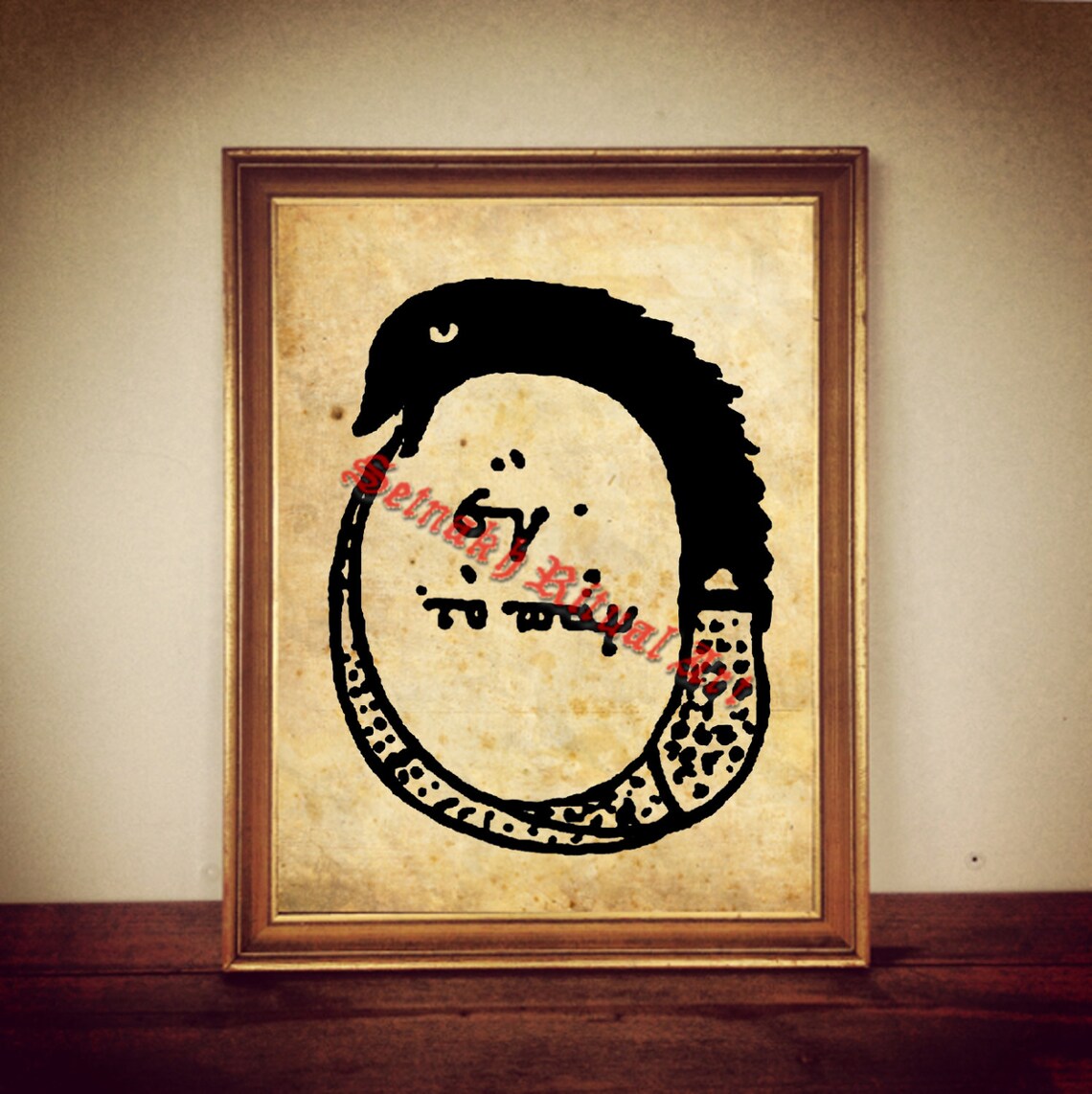 Ouroboros Print Alchemy Snake Symbol Alchemical - Etsy