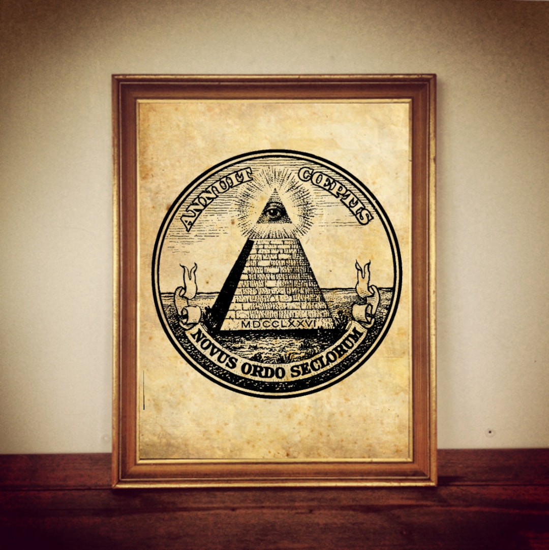 New World Order Symbol, NWO Print, Pyramid and Eye of Providence Poster ...