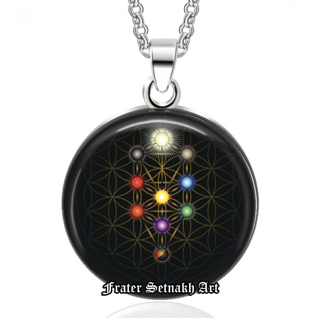 Sephiroth Tree of Life & Chakras Pendant – Kabbalah Amulet, Occult ...