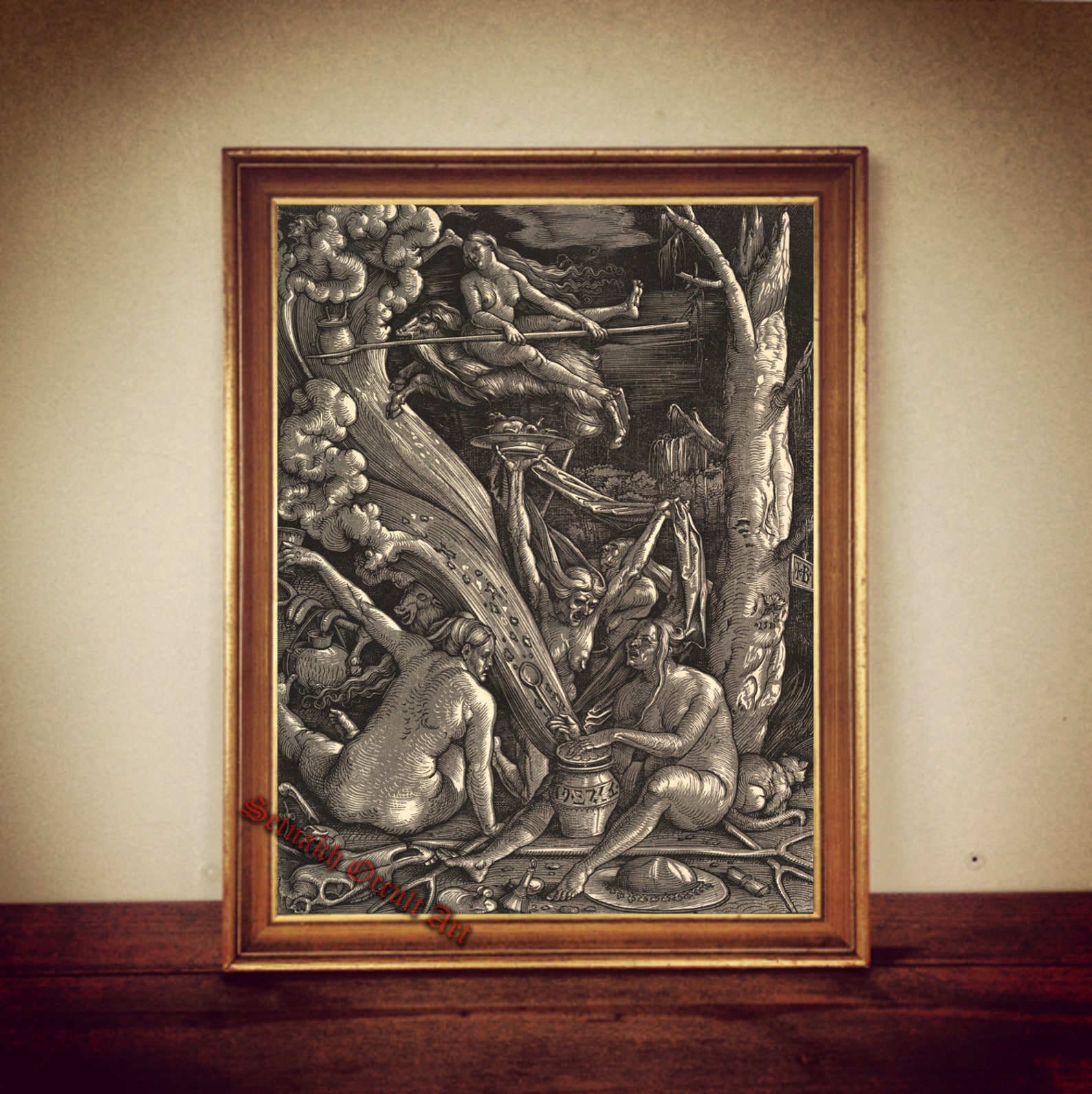 Witches Sabbath Occult Poster Witchcraft Print Occult Aged - Etsy