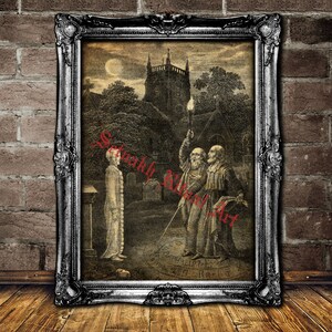 John Dee and Edward Keeley Summoning Spirit Print, Summoning Demons ...