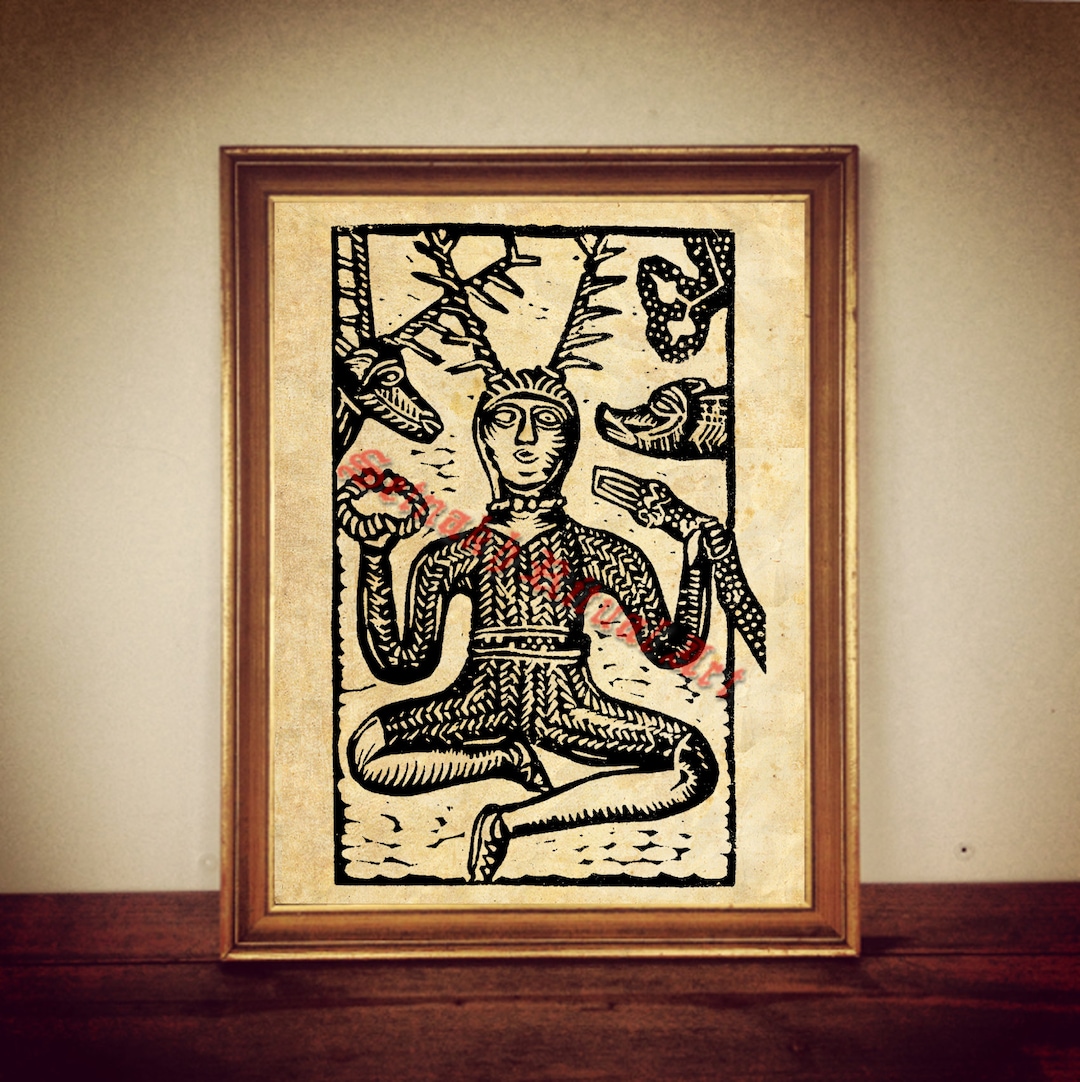 Gwydion Print, Welsh Mythology Poster, Occult Art, Welsh Mabinogion, a ...