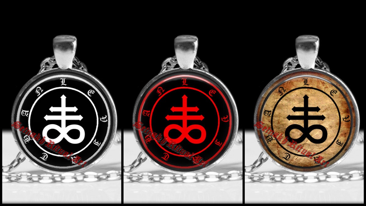 Leviathan Cross Pendant Satanic Leviathan Sigil Luciferian - Etsy Denmark