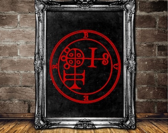 72 Demons of Solomon Art Print the Lesser Key of Solomon - Etsy