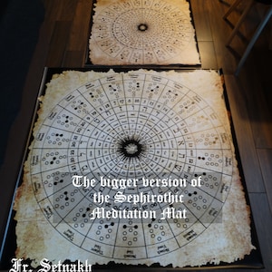 Sephirothic Tree of Life - Bigger Meditation Mat, Tree Wallart, Spiritual Cards, Kabbalistic Art ...