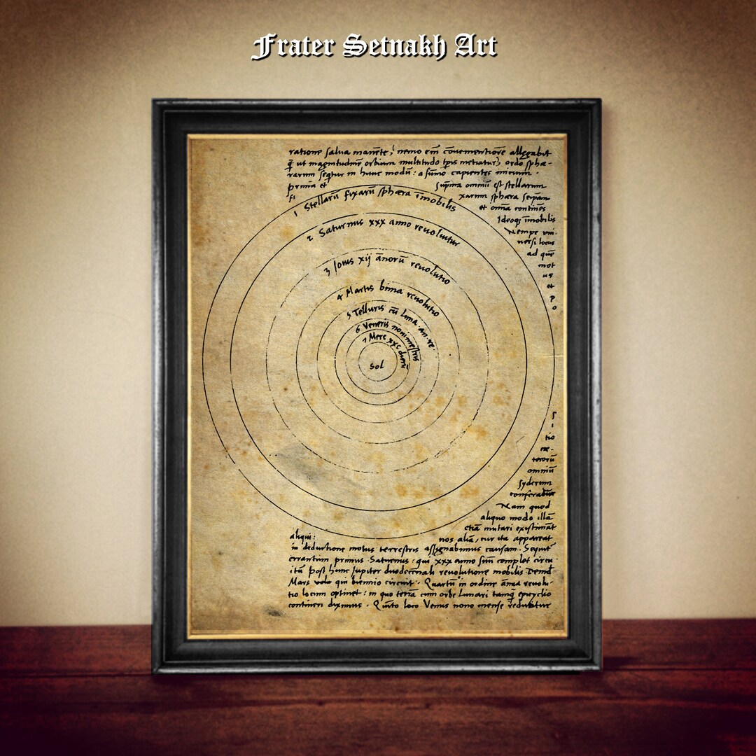 The Solar System Drawing by Nicolaus Copernicus, Page From de Revolutionibus Orbium Coelestium ...