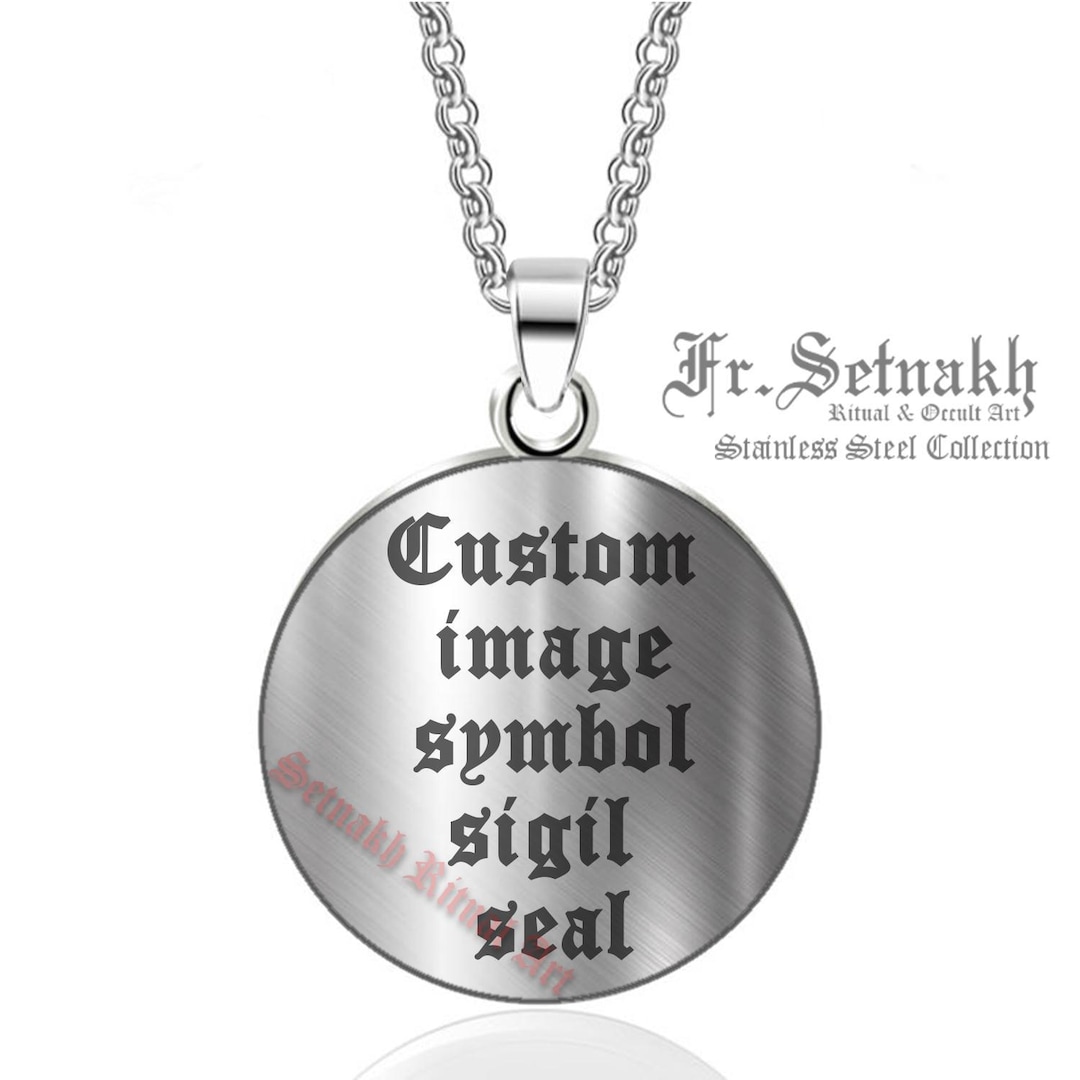 Custom Pendant With Your Symbol & Image - Custom Talisman ...