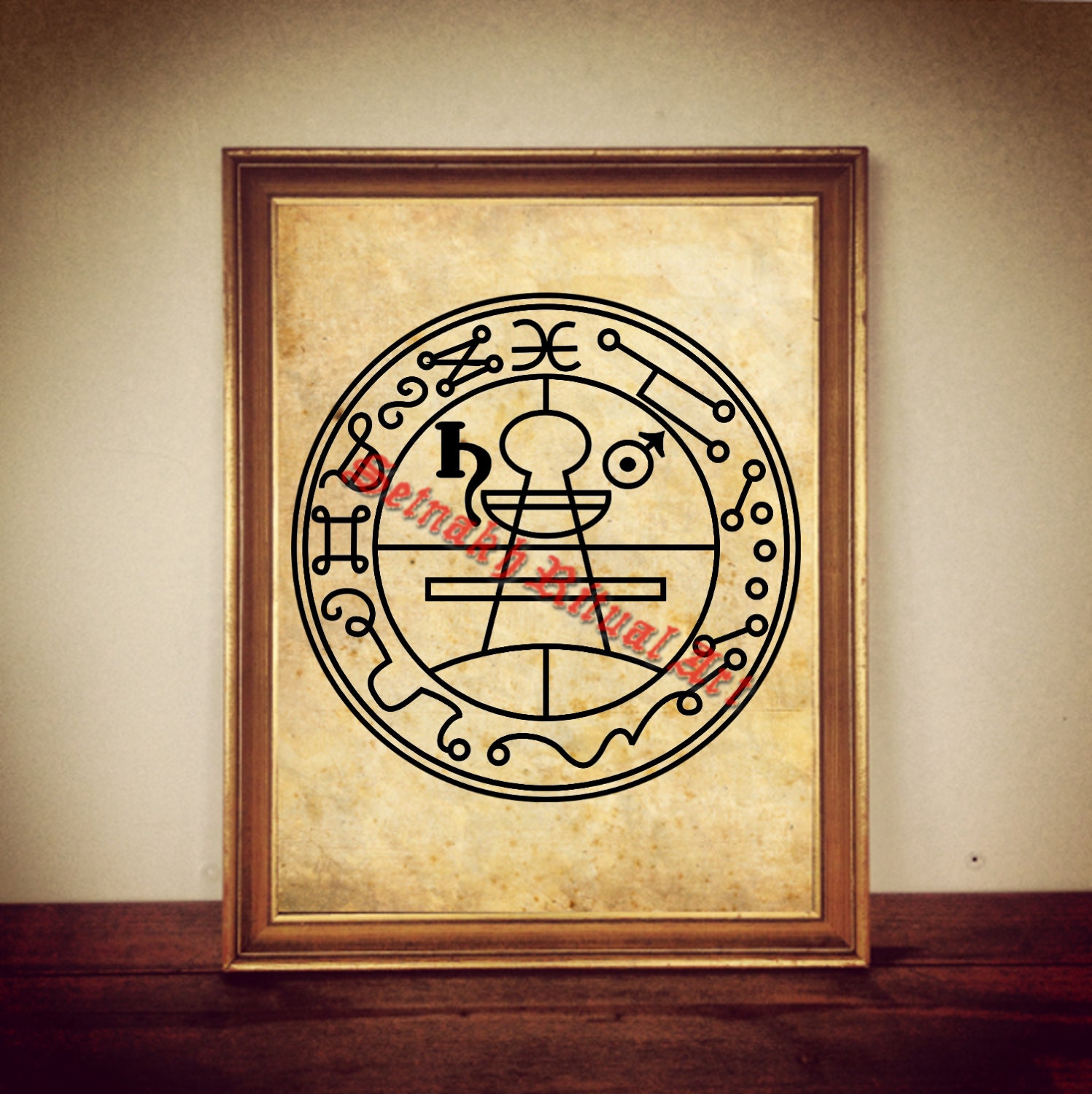 137 The Seal of Solomon print poster from The Lesser Key of | Etsy