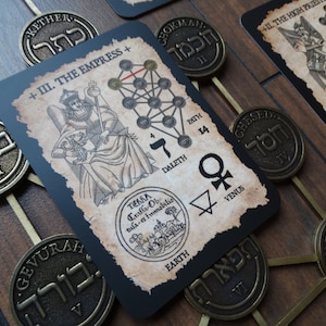 The Sephirothic Tarot Deck of Cards Tree of Life Metal Divination Tool ...