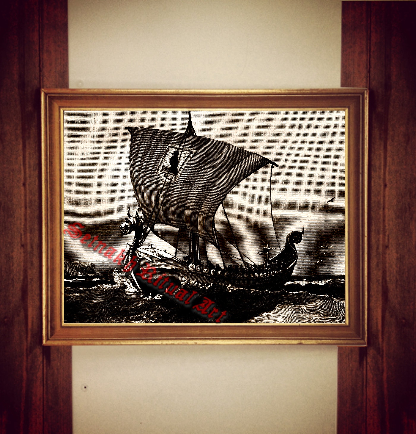 Viking Ship Poster Nordic Print Vikings Poster Norse Art - Etsy