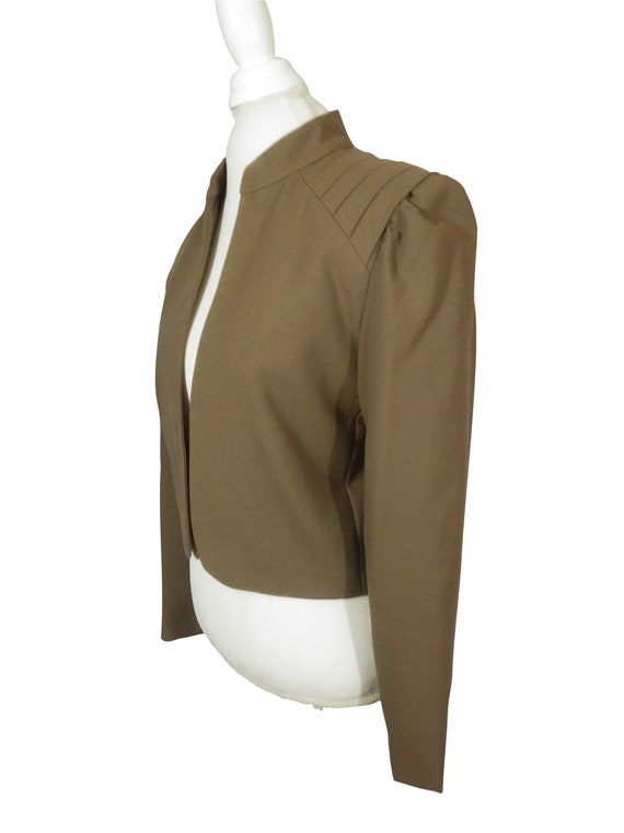 1980s Brown Bolero Jacket Cropped Jacket Fully Lined … - Gem