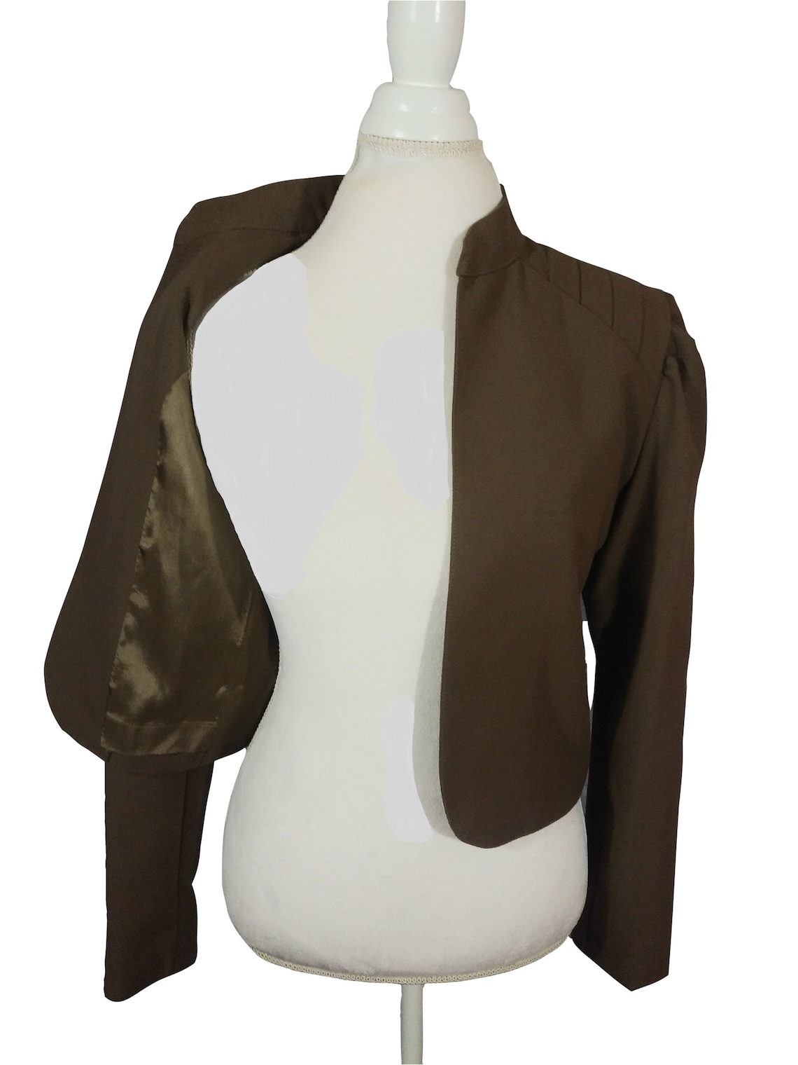 1980s Brown Bolero Jacket Cropped Jacket Fully Lined / Small / - Etsy