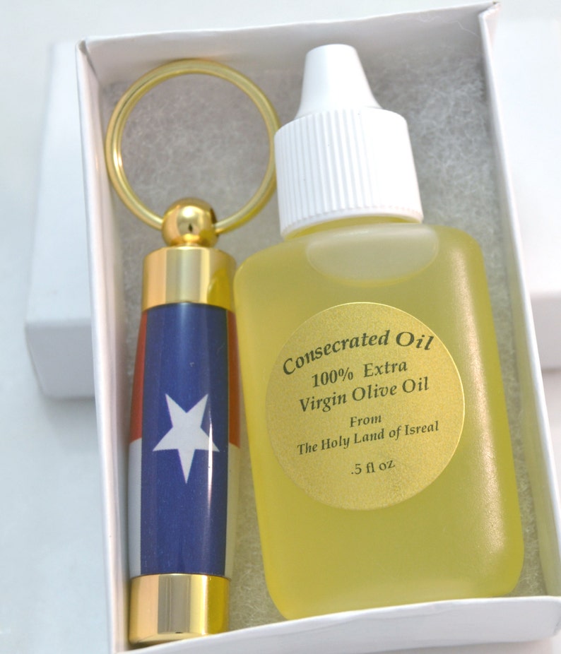 LDS Consecrated Oil Vial with the Flag of Texas Key Chain | Etsy