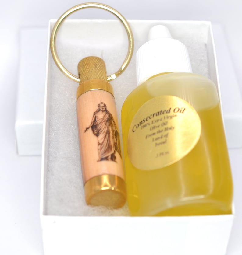 LDS Consecrated Oil Vial Jesus Christ Engraved on Olive Wood From ...