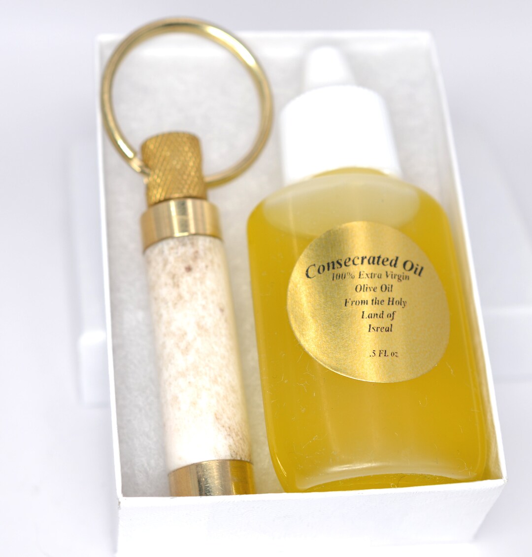 LDS Consecrated Oil Vial With Elk Antler Key Chain - Etsy