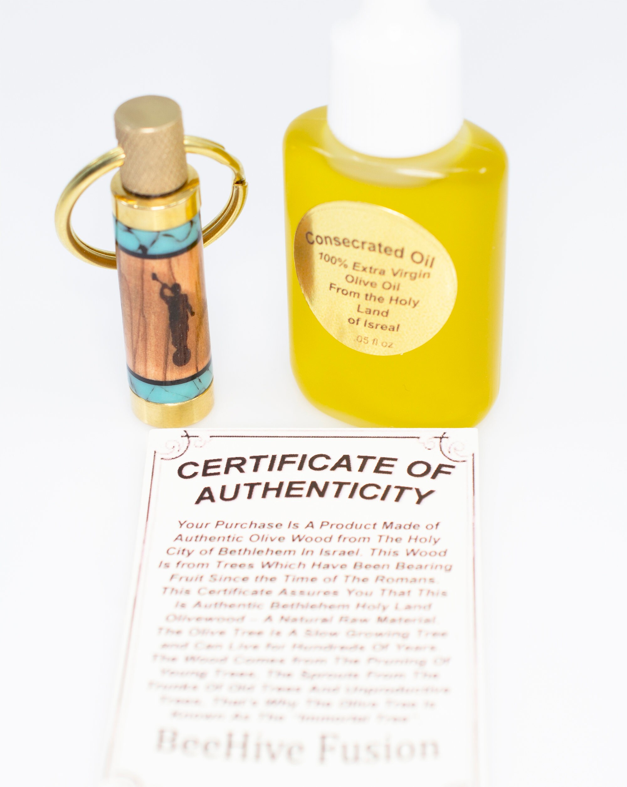 LDS Consecrated Oil Vial With Moroni Engraved on Olive Wood From ...